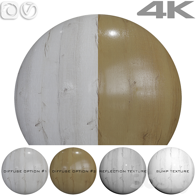 4K Seamless texture - Oak - Wood - 3D model