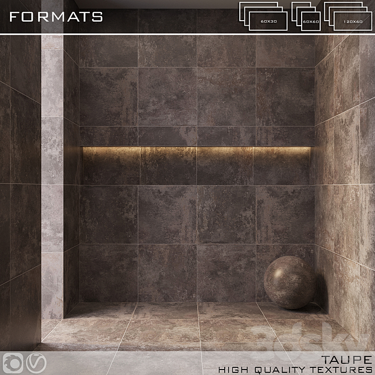 ABK GHOST TAUPE - Tile - 3D model