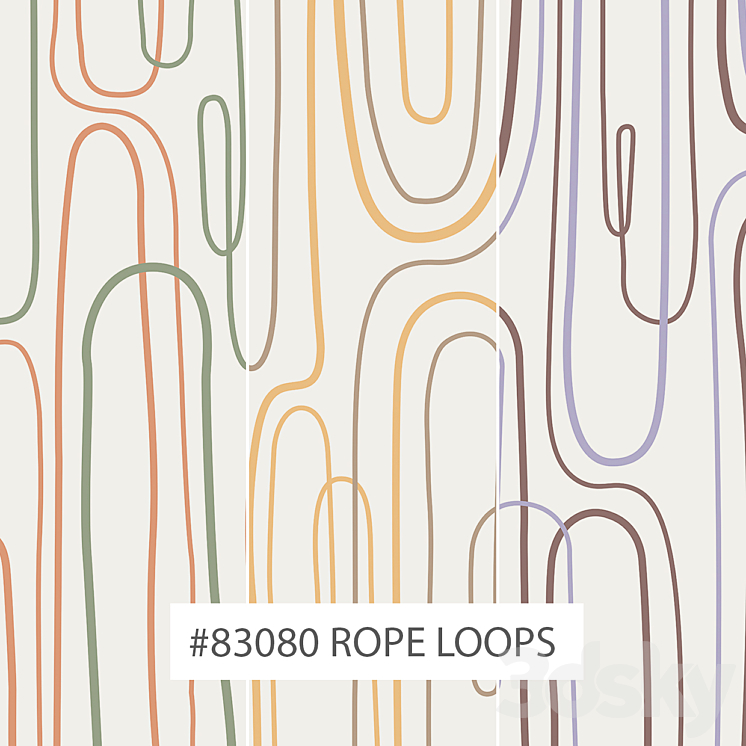 Creativille | Wallpapers | 83080 Rope Loops - Wall covering - 3D model