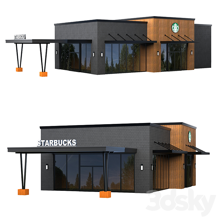 Starbucks - Building - 3D model