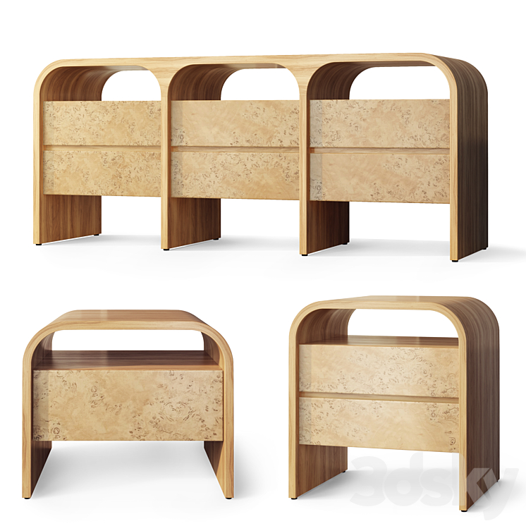 Chest of drawers bedside table Crescent Castlery - Sideboard & Chest of ...