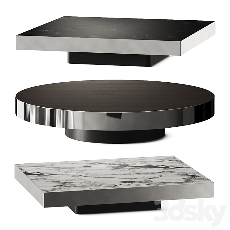 Minotti Solid Steel Coffee Table - Table - 3D model