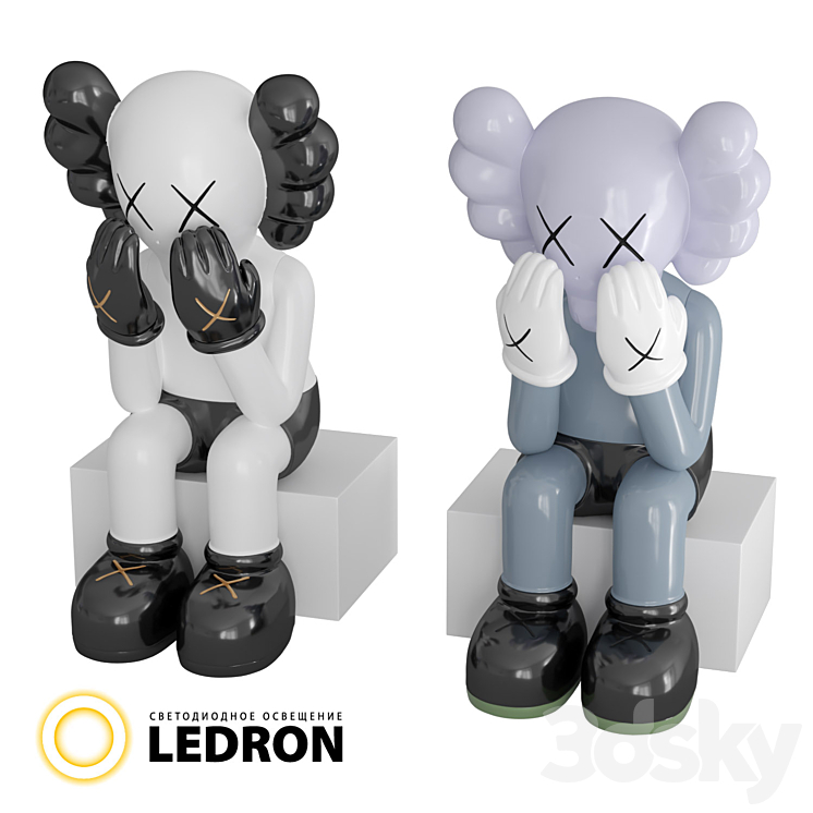 Designer figurine piggy bank KAWS - Sculpture - 3D model
