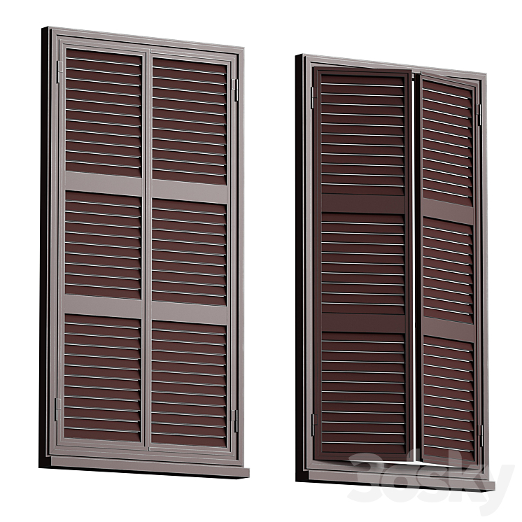 Metal shutters and blinds - Facade element - 3D model