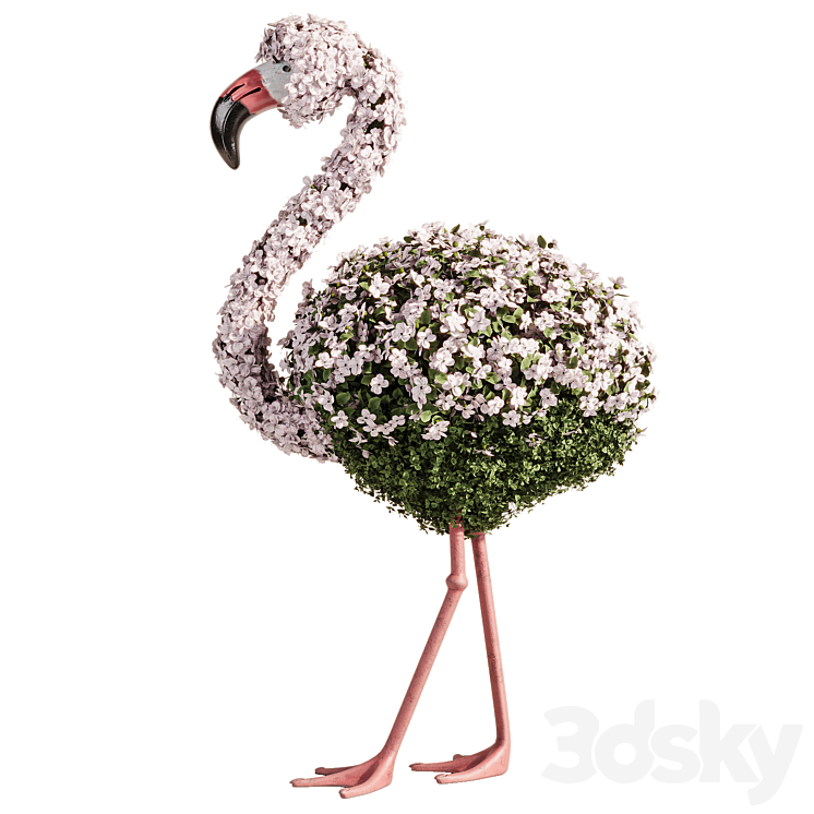 Topiary flamingo - Outdoor - 3D model