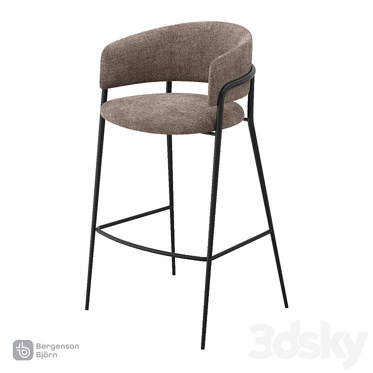OM Bar stool Helning, Bergenson Bjorn - Chair - 3D model