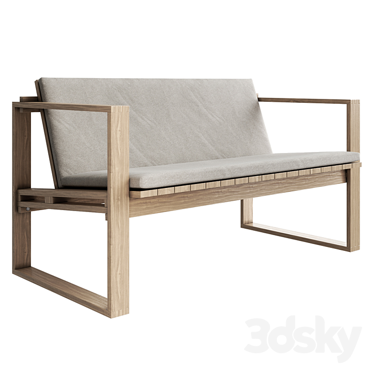 Outdoor sofa Carl Hansen BK12 - Sofa - 3D model