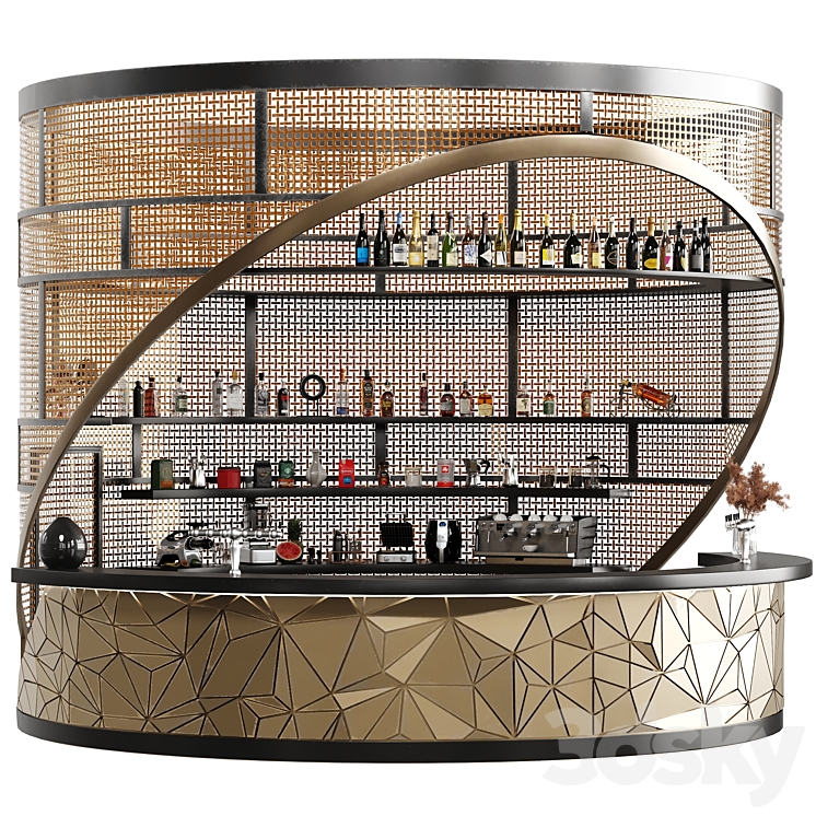 Bar 26 Lobby Bar - Restaurant - 3D model