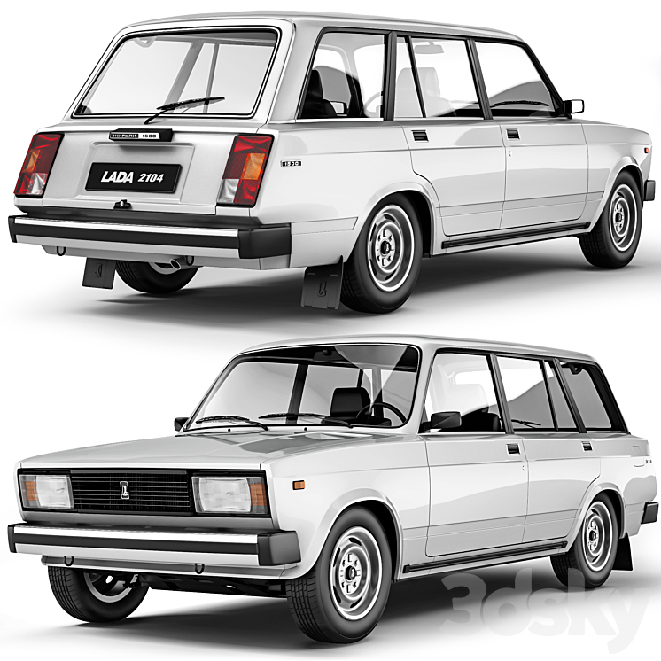 VAZ Zhiguli 2104 1984 - Transport - 3D model