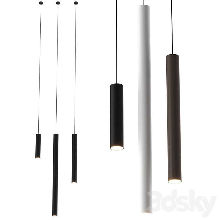 Pipes Tube C Intra lighting Pendant Lamp - Pendant light - 3D model