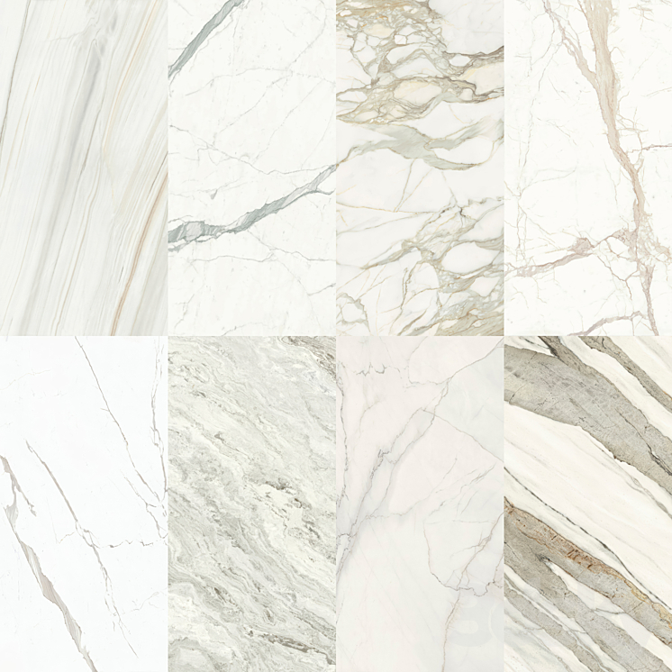 White marble for large format slabs MaxFine Marmi - Stone - 3D model