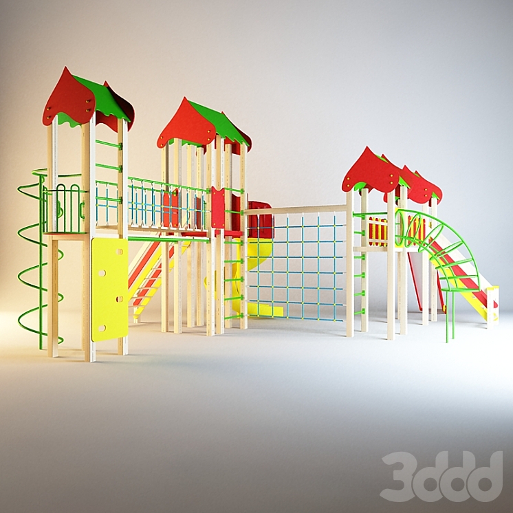 Детский игровой комплекс - Детская площадка - 3D модель