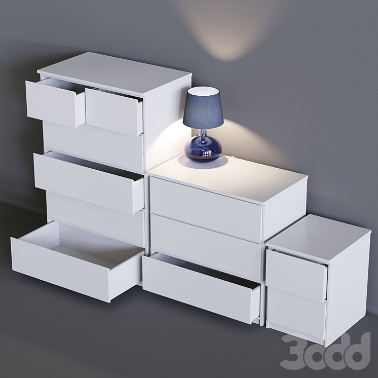 ИКЕА МАЛЬМ - Тумбы, комоды - 3D модель