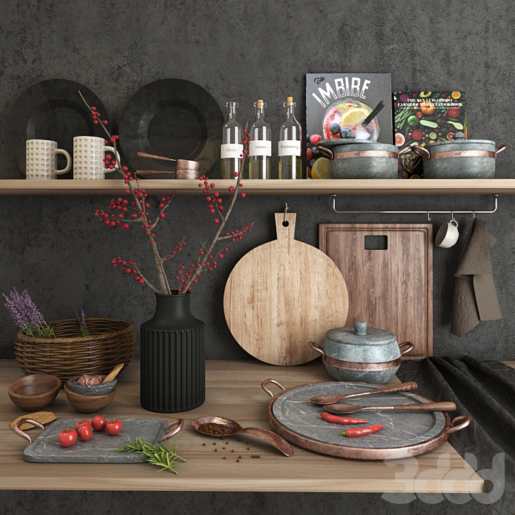 Kitchen Set - Мелочь для кухни - 3D модель