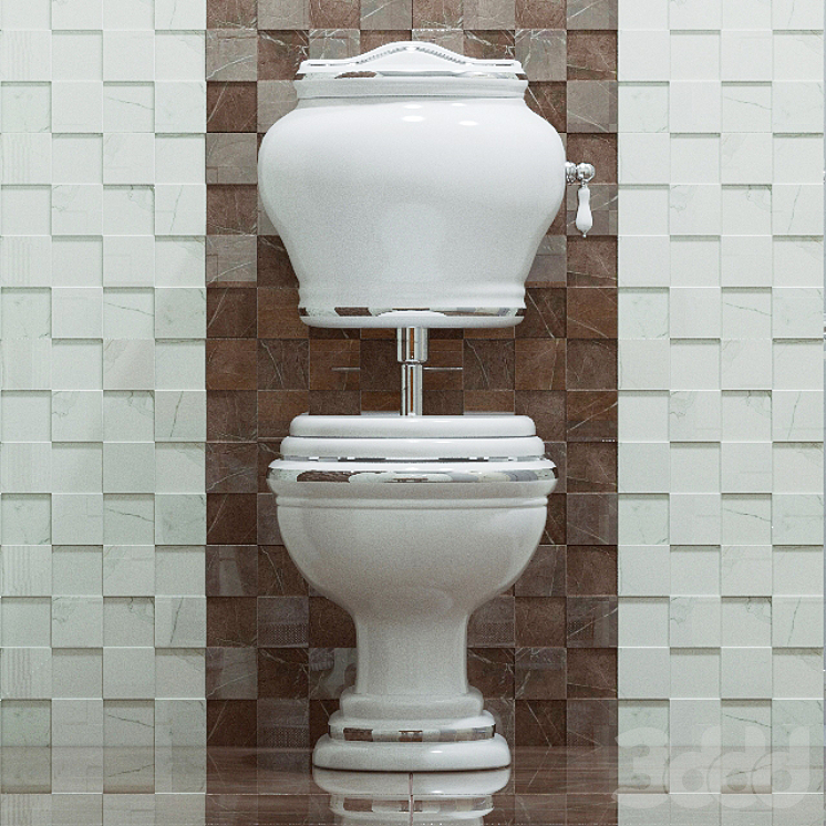 Унитаз Migliore Milady ML.MLD-25.711.BI - Унитаз и Биде - 3D модель