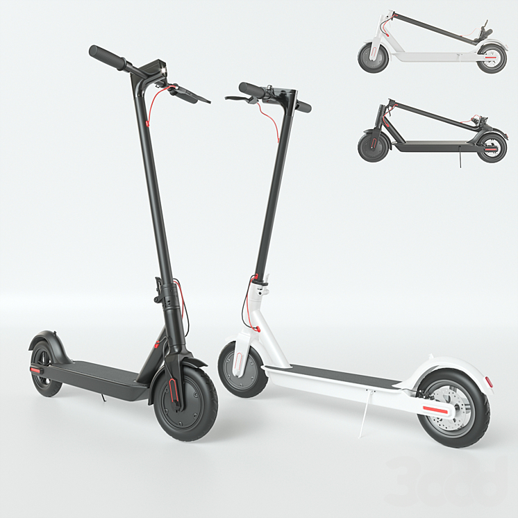 электросамокат Xiaomi Mijia Scooter - Транспорт - 3D модель