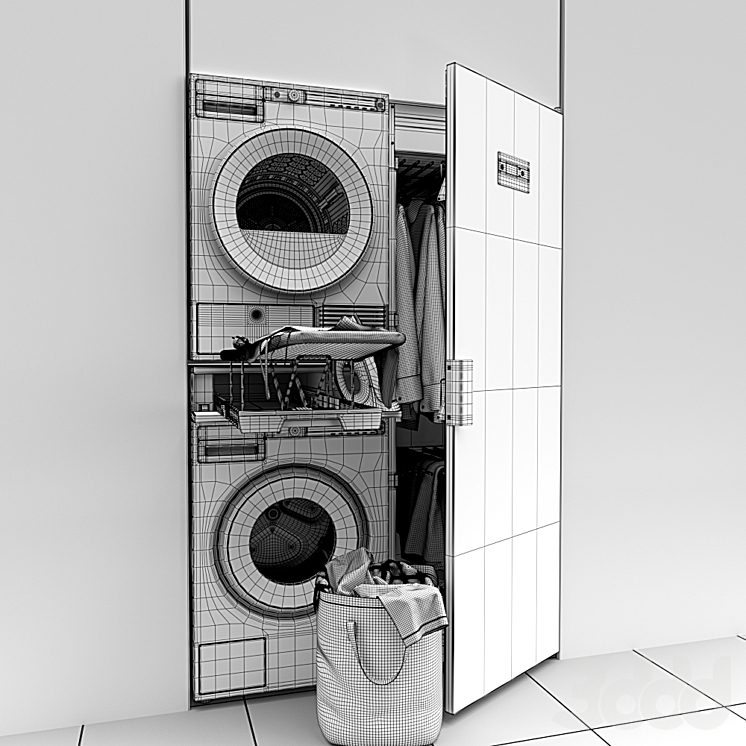 Постирочная ASKO / ASKO Laundry - Декор для санузла - 3D модель