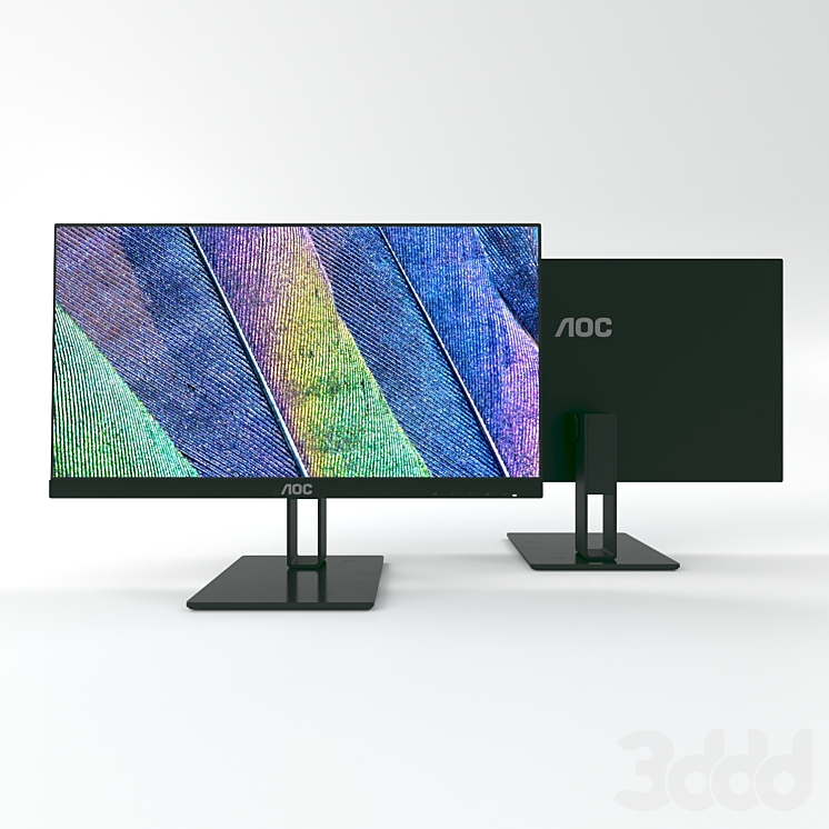 Monitor AOC 24V2Q - Компьютеры, электроника - 3D модель