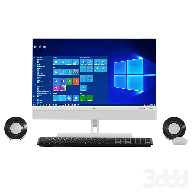 Monoblock HP EliteOne 800 G6 - 3D model