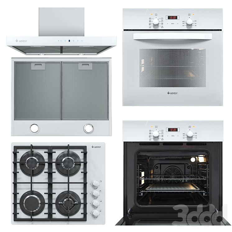 Gefest kitchen appliances W - Техника - 3D модель