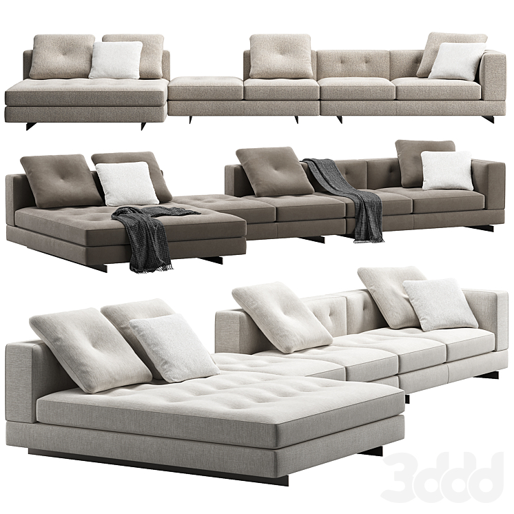 Sofa Dylan Low 01 by Minotti - Диваны - 3D модель