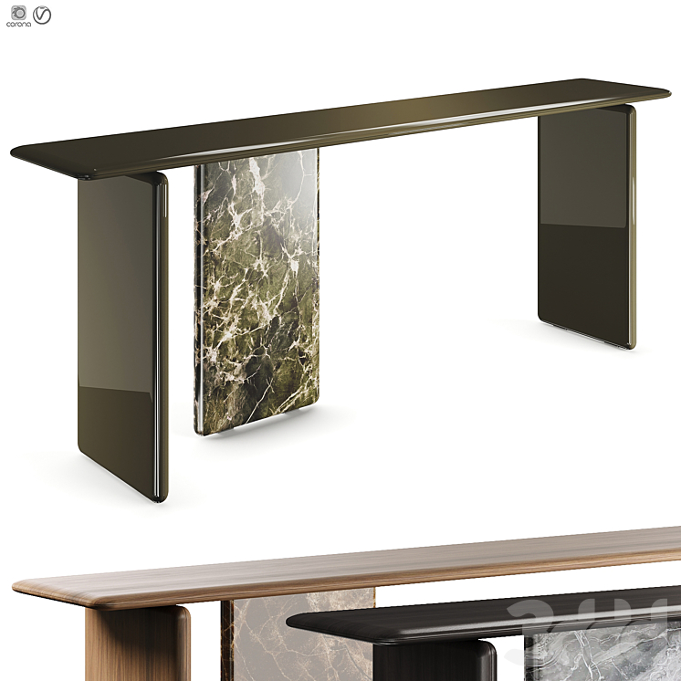 Minotti Drake Premium Wood Console - Консоль - 3D модель