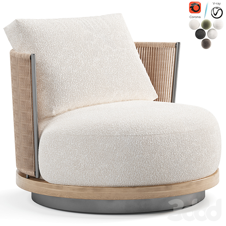 Minotti Daylight Armchair - Кресла - 3D модель