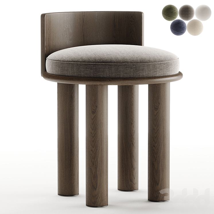 Low Back Stool - Стулья - 3D модель