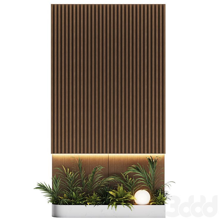 Wood Panel Planter - Другие предметы интерьера - 3D модель