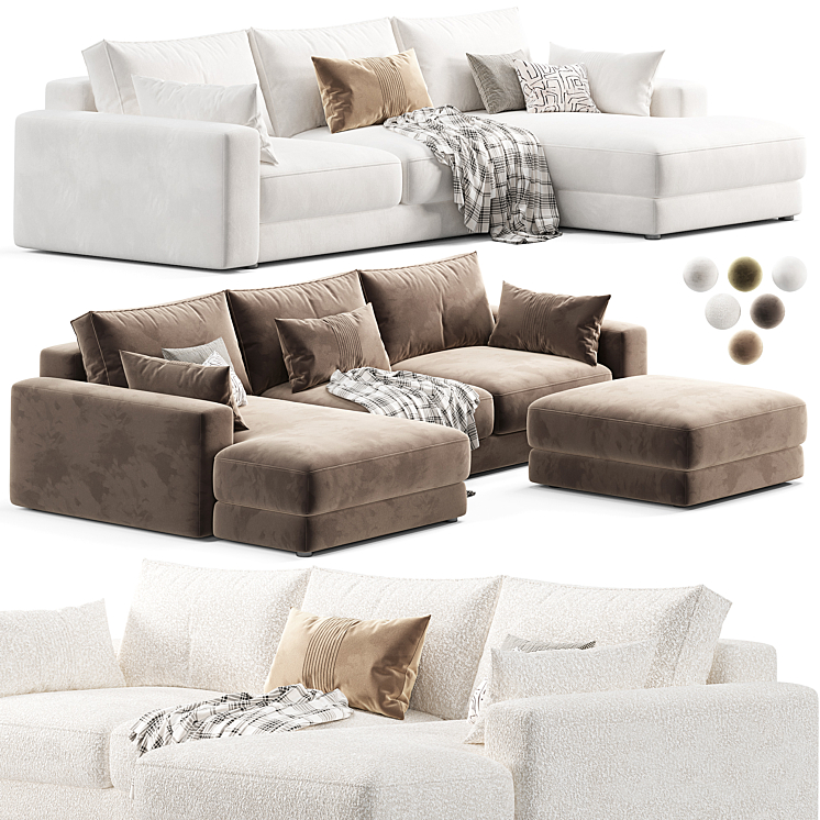 Soft life Rivalli Corner Modular Sofa - Диваны - 3D модель