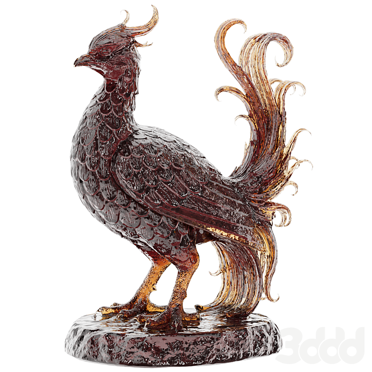 Premium Sculpture | Crystal phoenix | Model 0032 - Скульптуры - 3D модель