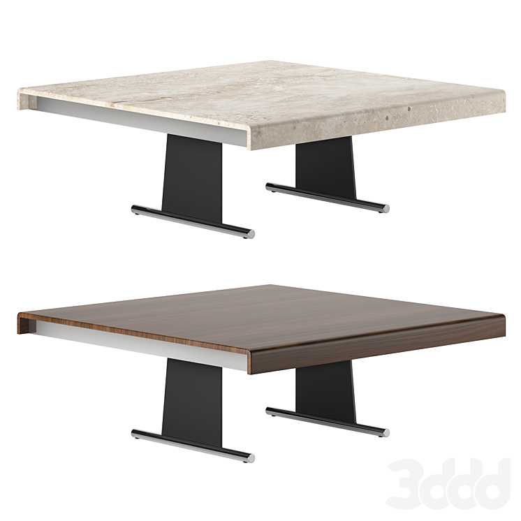 LIBRA Square Coffee Tables by Minotti - Столы - 3D модель