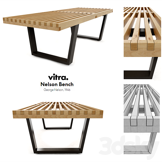 Vitra Nelson Bench 3D Max - 3DMAXTER