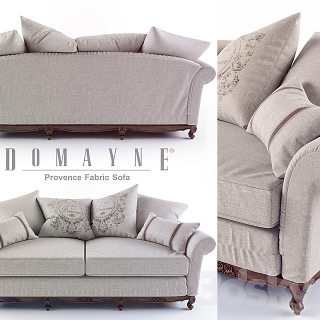 Provence Fabric Sofa 3D Max - 3DMAXTER