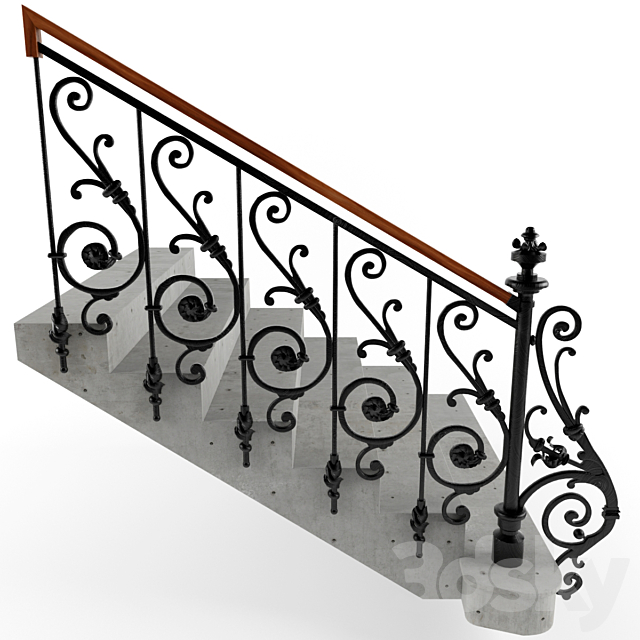 staircase railing - No.2 3D Max - 3DMAXTER