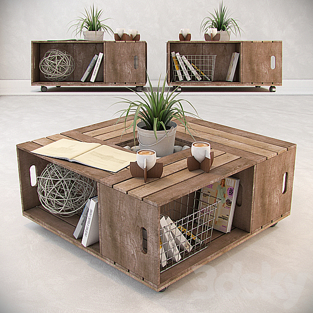 COFFEE TABLE WITH DECOR 3D Max - 3DMAXTER
