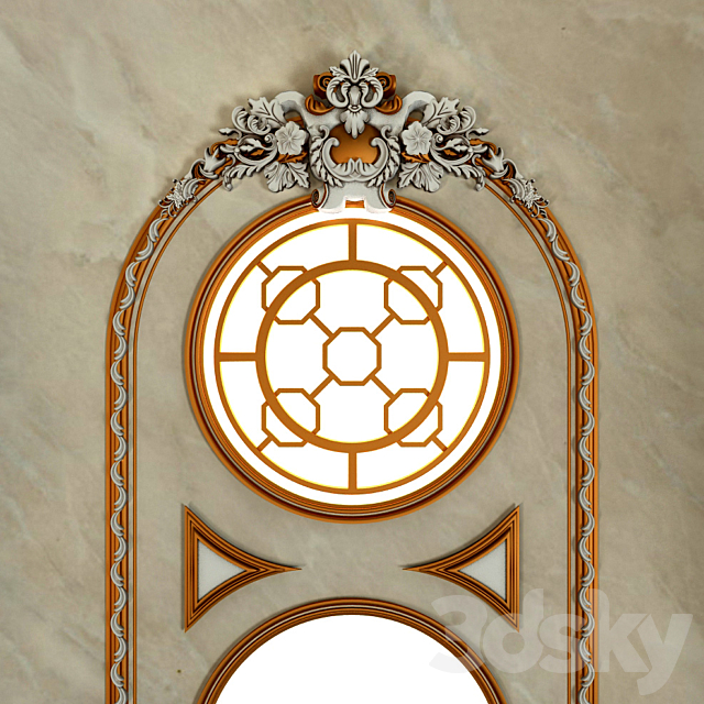 Frame window baroque arches + 3D Max - 3DMAXTER