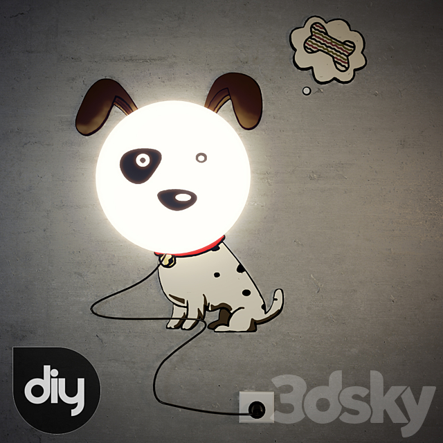 DIY Cartoon 3D Spotted Dog 3D Max - 3DMAXTER