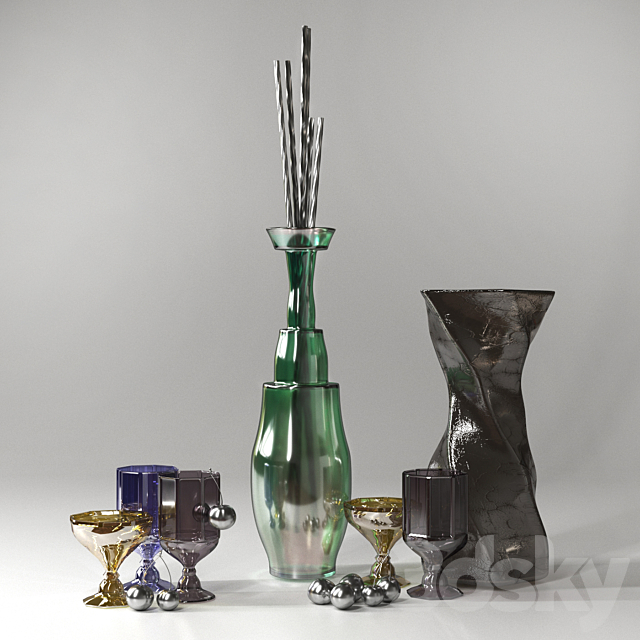 Glass Decor Set v.1 3D Max - 3DMAXTER