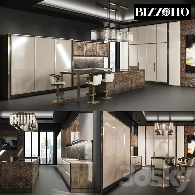 Kitchen BIZZOTTO factories INFINITY series 3D Max - 3DMAXTER