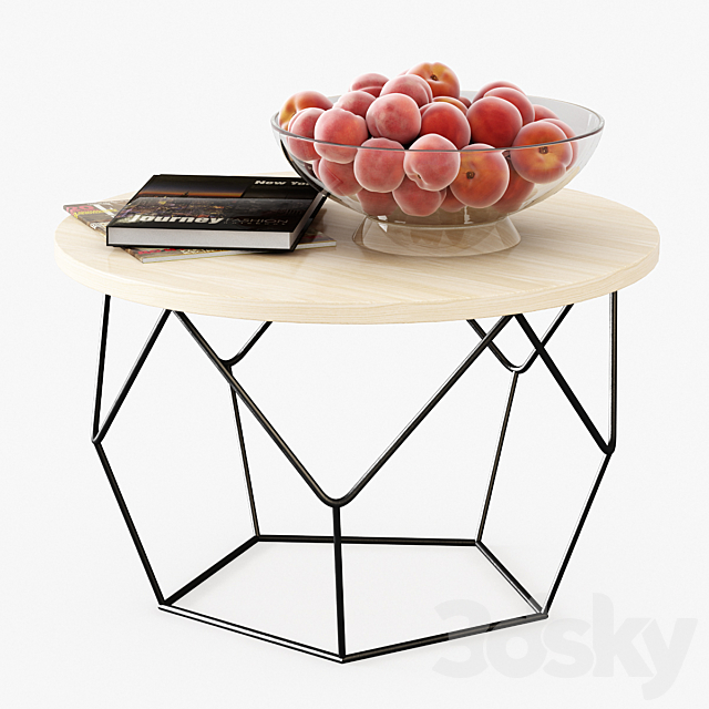 Table with peaches 3D Max - 3DMAXTER