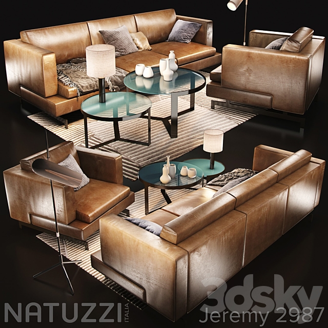 Sofa Natuzzi Jeremy 2987 3D Max - 3DMAXTER
