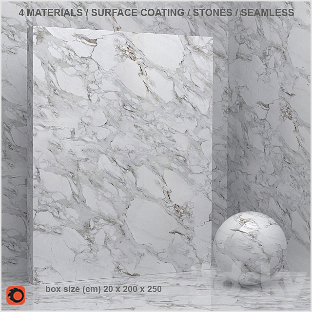 4 coating materials - stone (seamless) 3D Max - 3DMAXTER