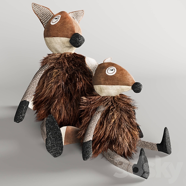 WOOLY plush fox 3D Max - 3DMAXTER