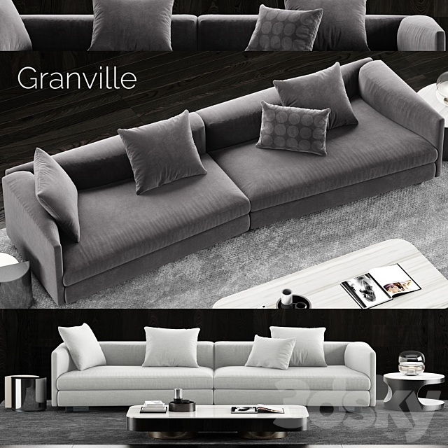 Minotti Granville Sofa 1 3D Model 3DSKY Decor Helper