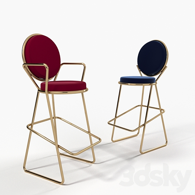 Double zero bar stool from Moroso 3D Max - 3DMAXTER