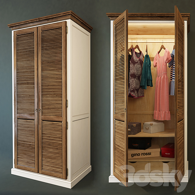 Wardrobe 2-door Folk. Wellige 3D Max - 3DMAXTER