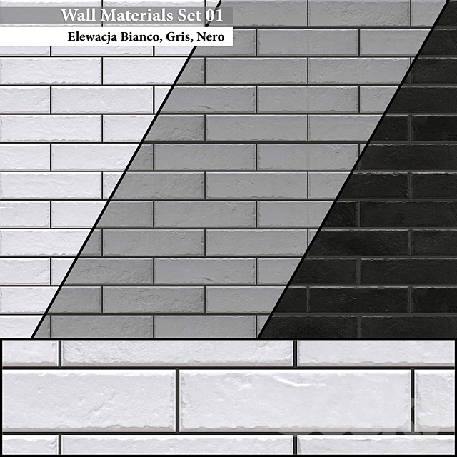 Wall Materials Set 01 3D Max - 3DMAXTER