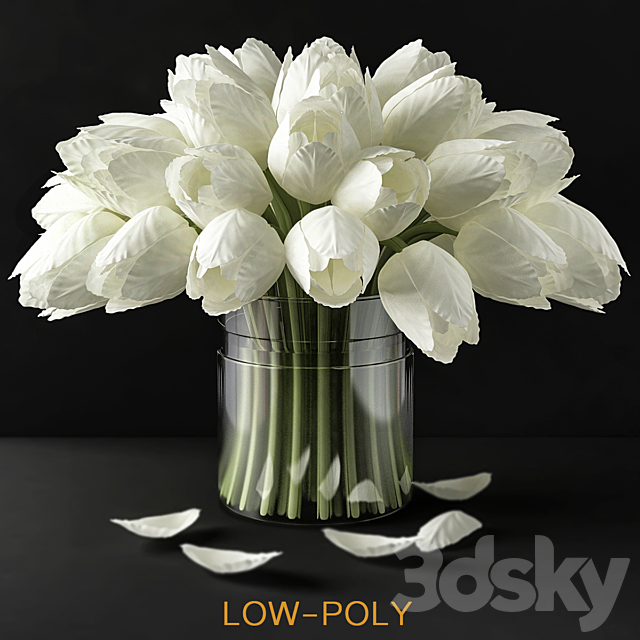 Handcrafted Real Touch Tulips (low poly) 3D Max - 3DMAXTER