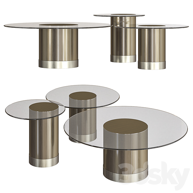 Reflex Tau Round Coffee Tables 3D Max - 3DMAXTER